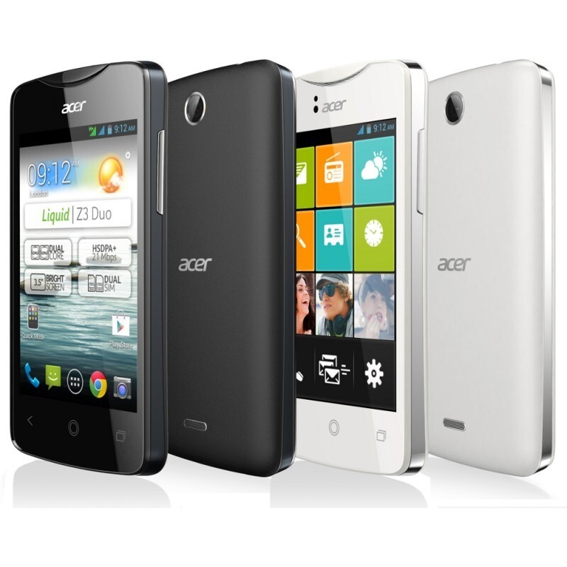 Telefon Mobil Acer Liquid Z3 Duo White Dual SIM 3.5" 320 x 480 Dual ...